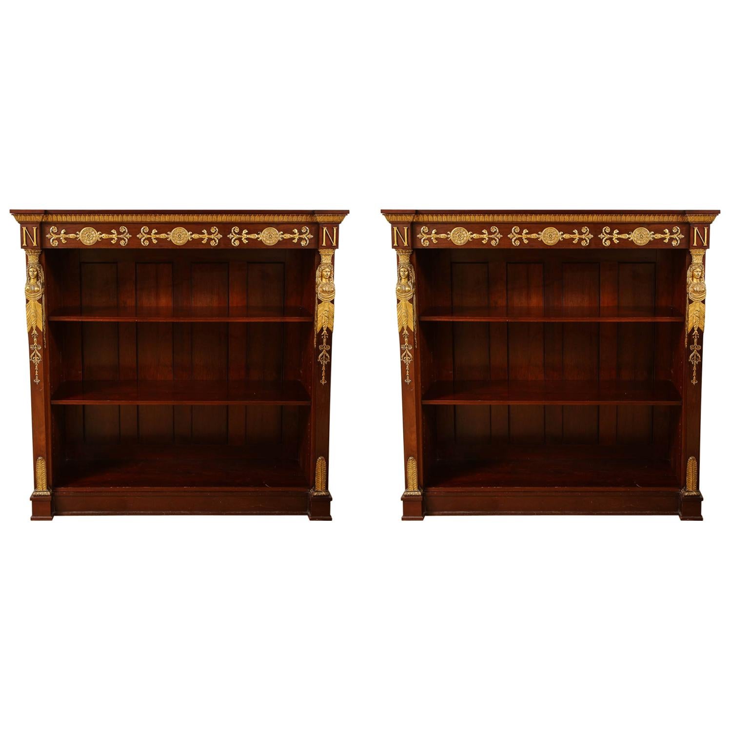 Period Swedish Empire Bookcase Cabinet Cabinetmaker's Sample at 1stDibs