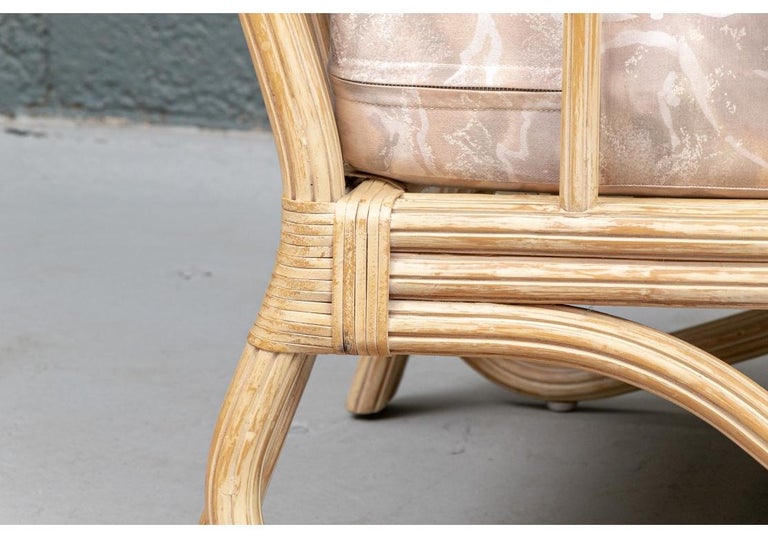 Fine Pair of Rattan Lounge Chairs For Sale at 1stDibs