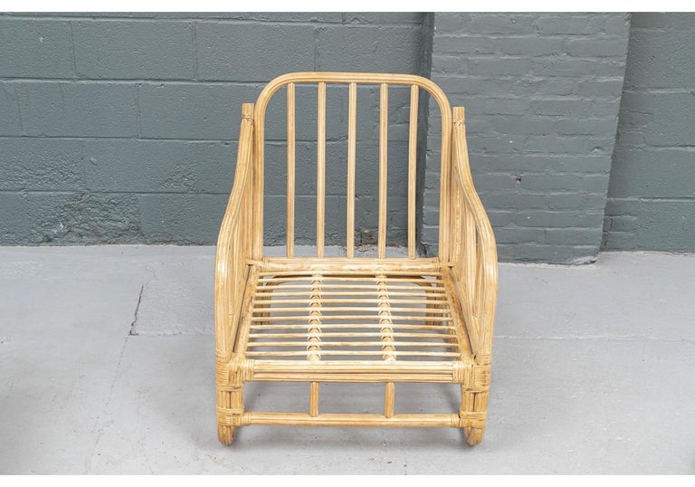 Fine Pair of Rattan Lounge Chairs For Sale at 1stDibs