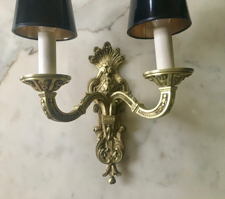 Fine Pair of Ritz Gilt Bronze Louis XIV Sconces by Maison Delisle ...