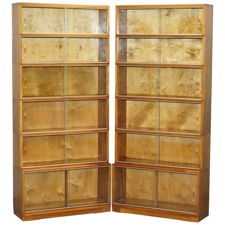 Fine Pair of Tall Minty Oxford Library Legal Modular Stacking Bookcases ...