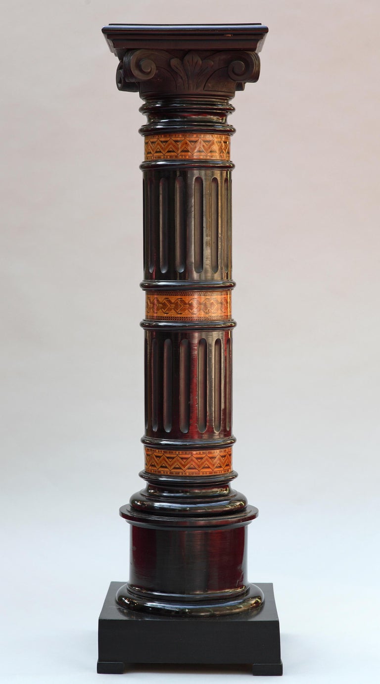 Fine Pair of Wooden Columns, Italy, Circa 1880 For Sale at 1stDibs