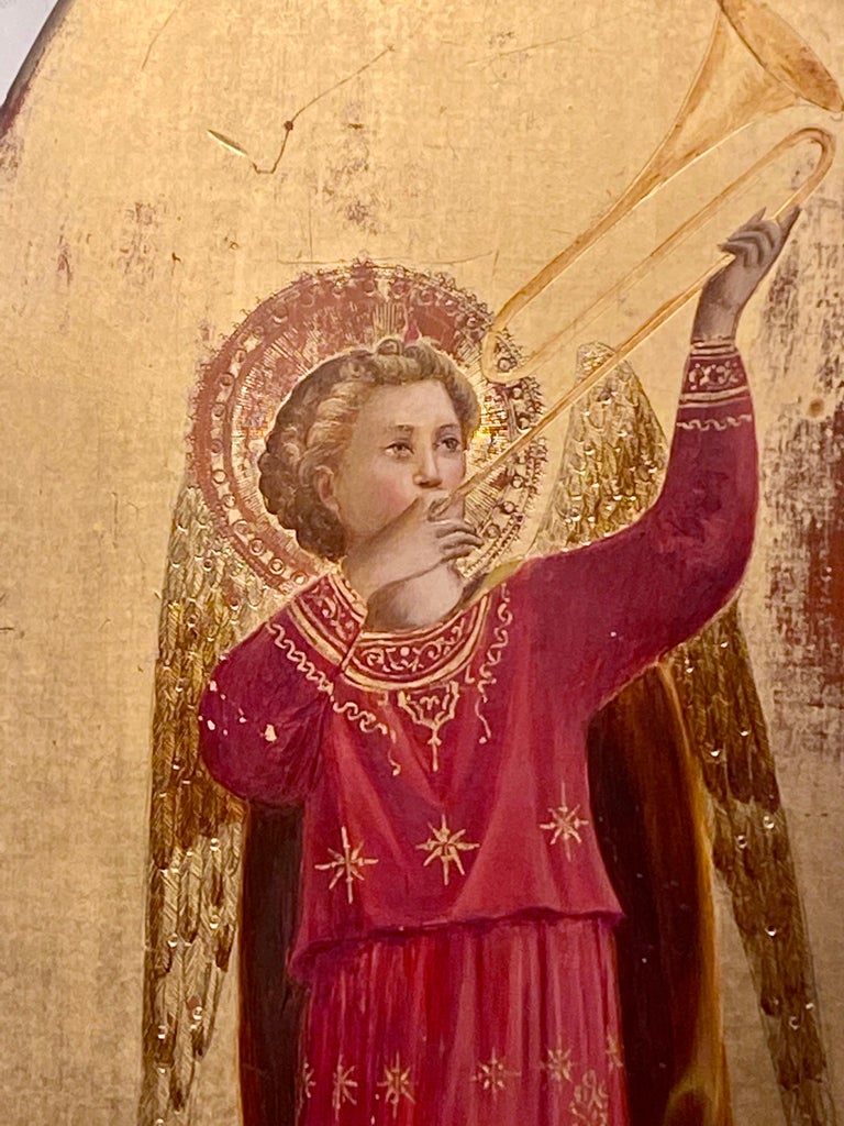 Fine Pair Painted Angel Panels After Fra Angelico, circa 19th Century ...