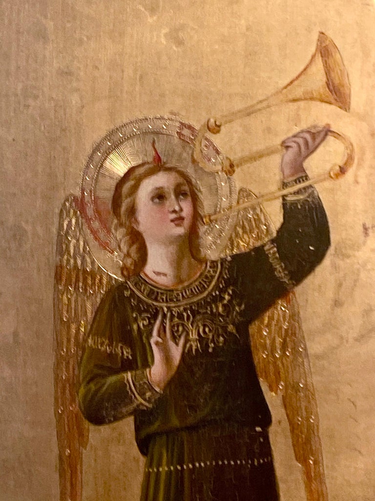 Fine Pair Painted Angel Panels After Fra Angelico, circa 19th Century ...