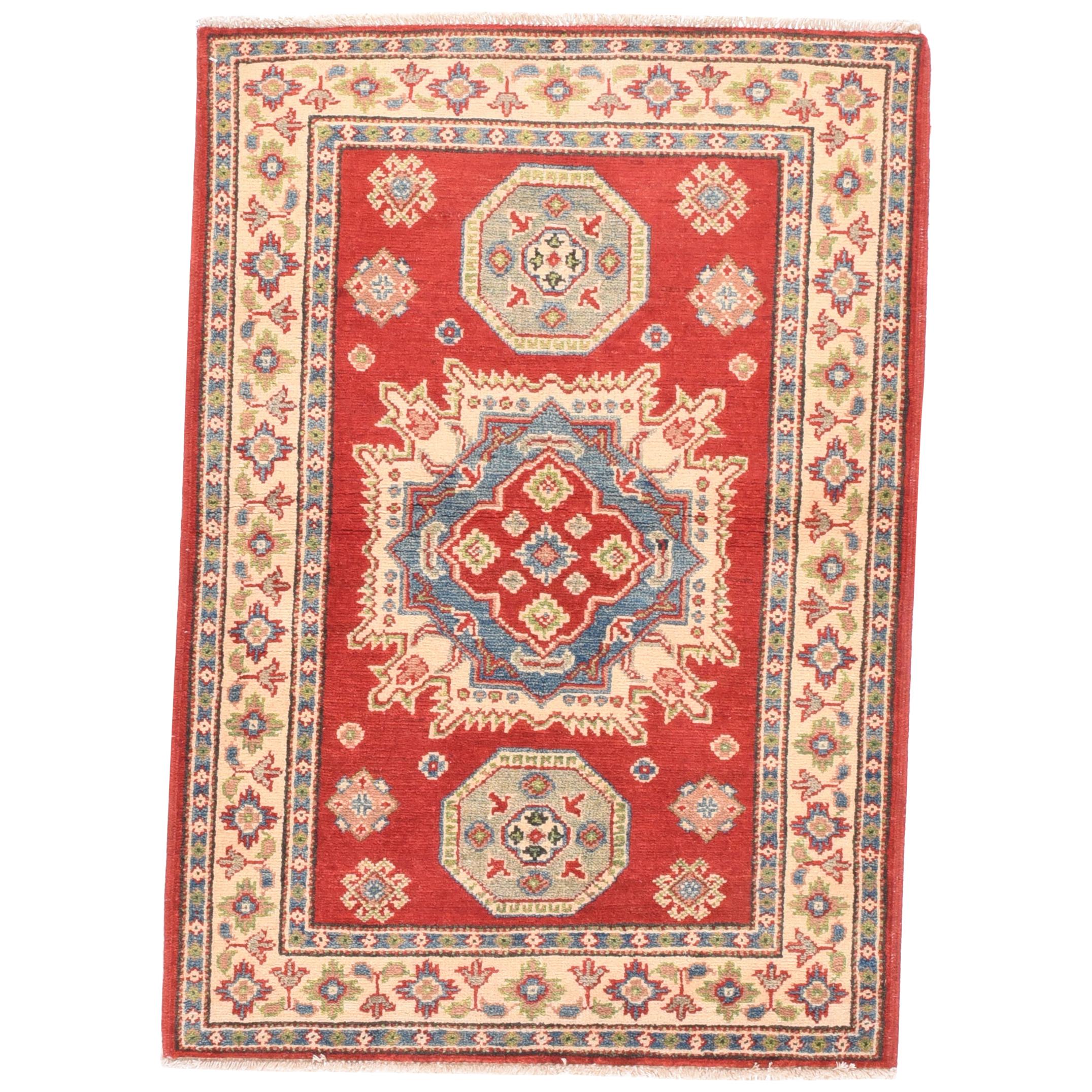 Fine Pak Kazak Pakistan Rug, Hand Knotted For Sale at 1stDibs