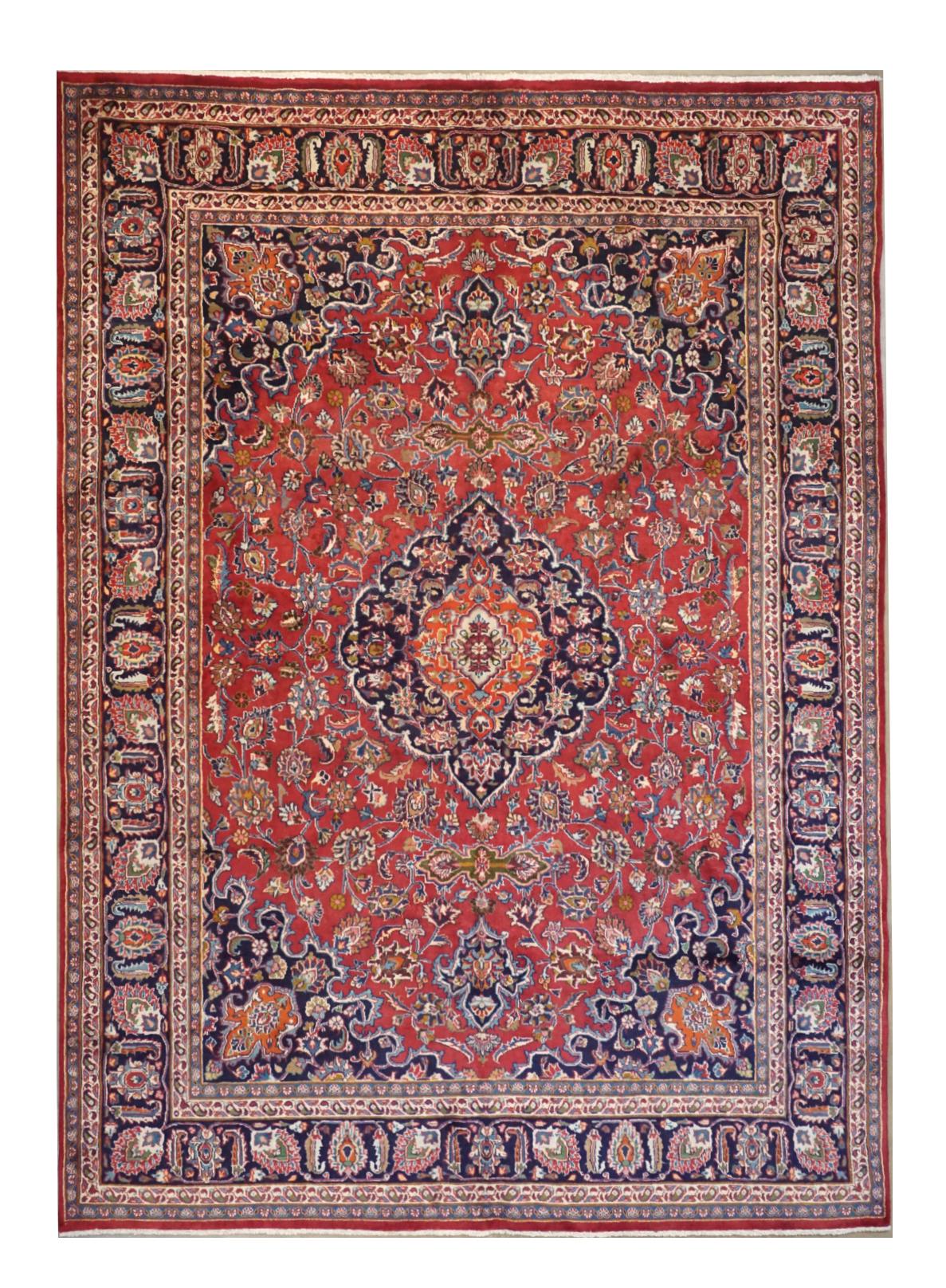 Red Persian Mashad Rug, circa 1940 For Sale at 1stDibs