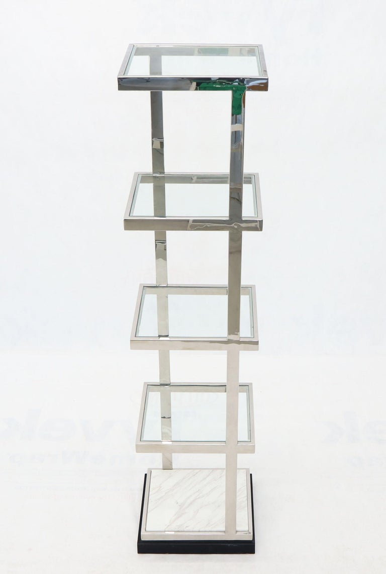 Fine Polished Stainless Steel Compact Small Tower Shape Étagère Shelf ...