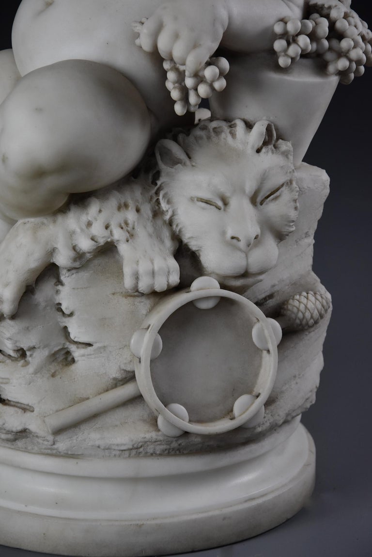 Fine Quality 19th Century Carrara Marble Sculpture of ‘Young Dionysus ...