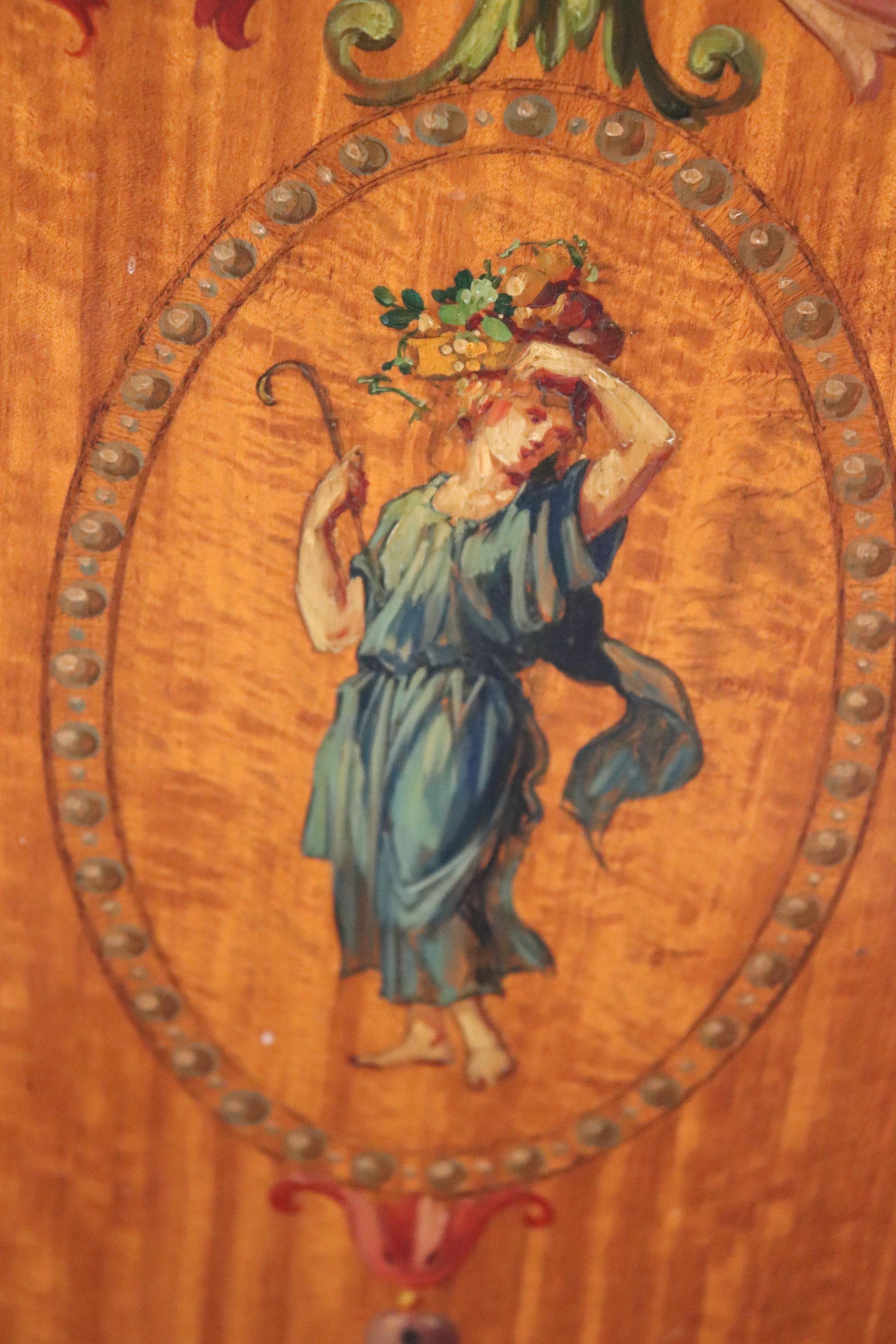 Fine Quality Adams Paint Decorated Satinwood Gentlemen's Dresser ...