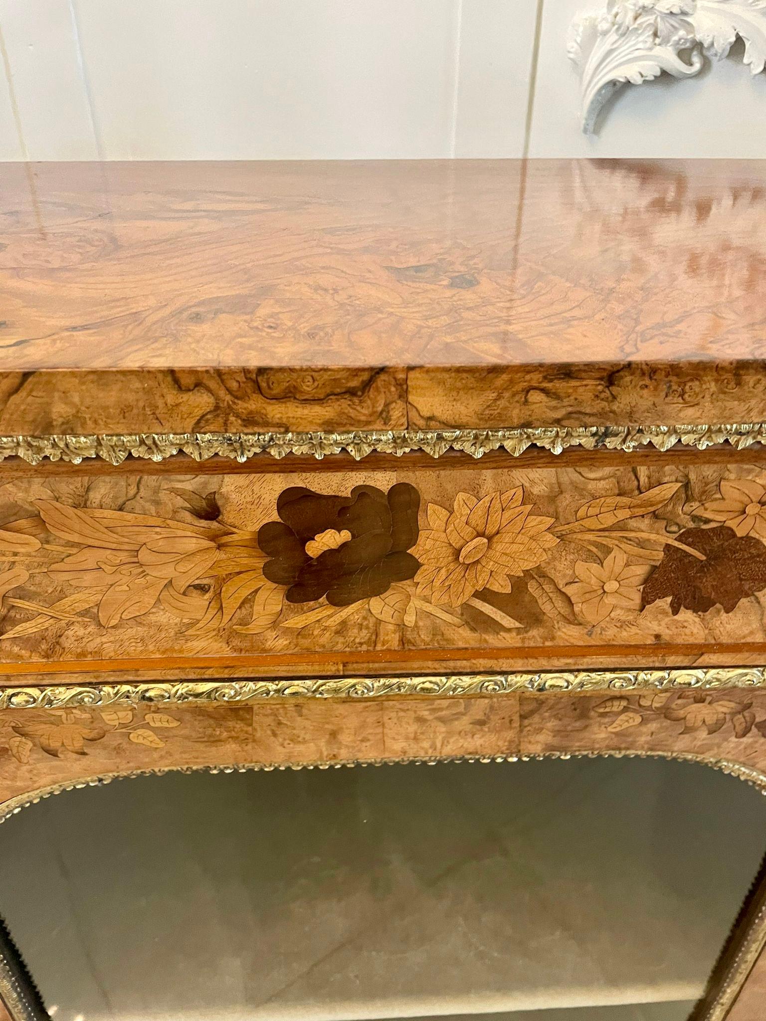 Fine Quality Antique Burr Walnut Marquetry Inlaid Ormolu Mounted ...