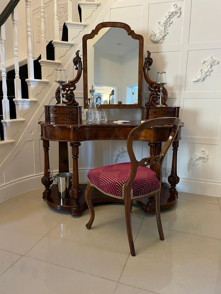 Fine Quality Antique Victorian Burr Walnut Dressing Table For Sale at ...
