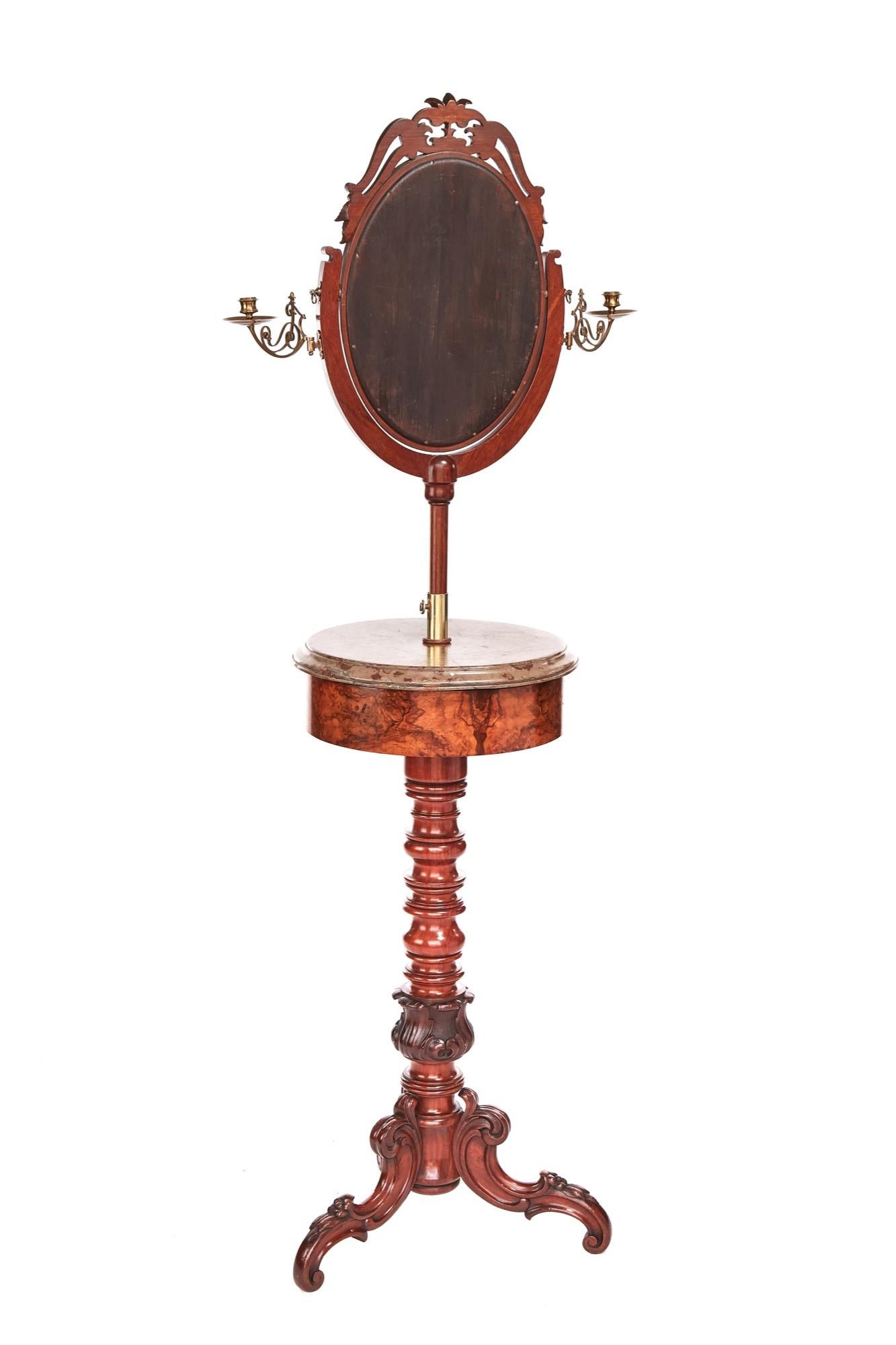 Fine Quality Antique Victorian Mahogany and Walnut Telescopic Dressing ...