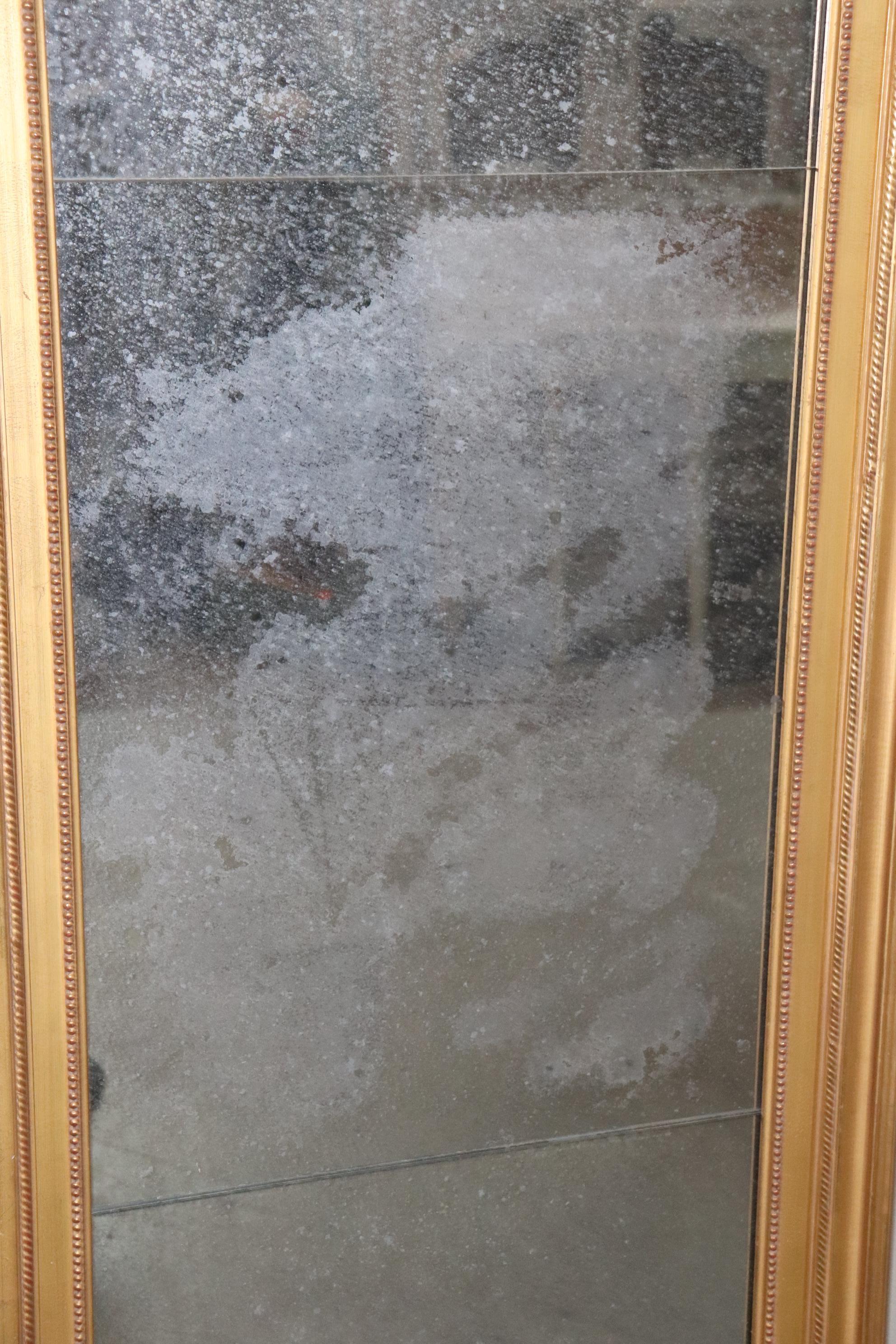 Fine Quality Distressed Antique Mirror Gilded Frame Horizontal or ...