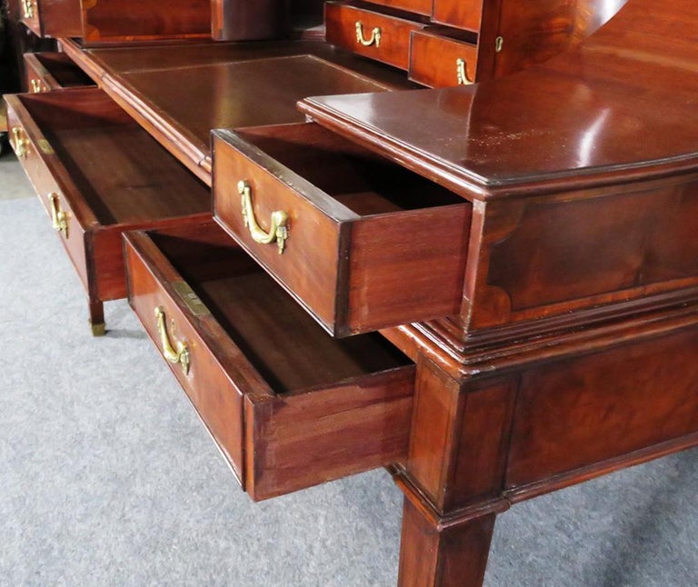 Fine Quality English Carlton House Desk in Mahogany Book Holder and ...