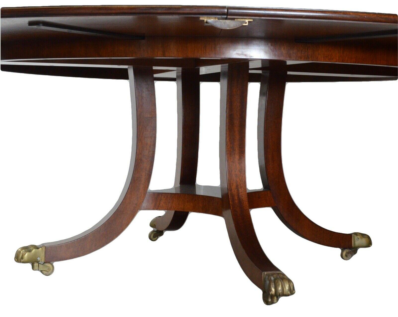 FiNE QUALITY FLAMED HARDWOOD JUPE DINING TABLE BY WILLIAM TILLMAN 20th ...