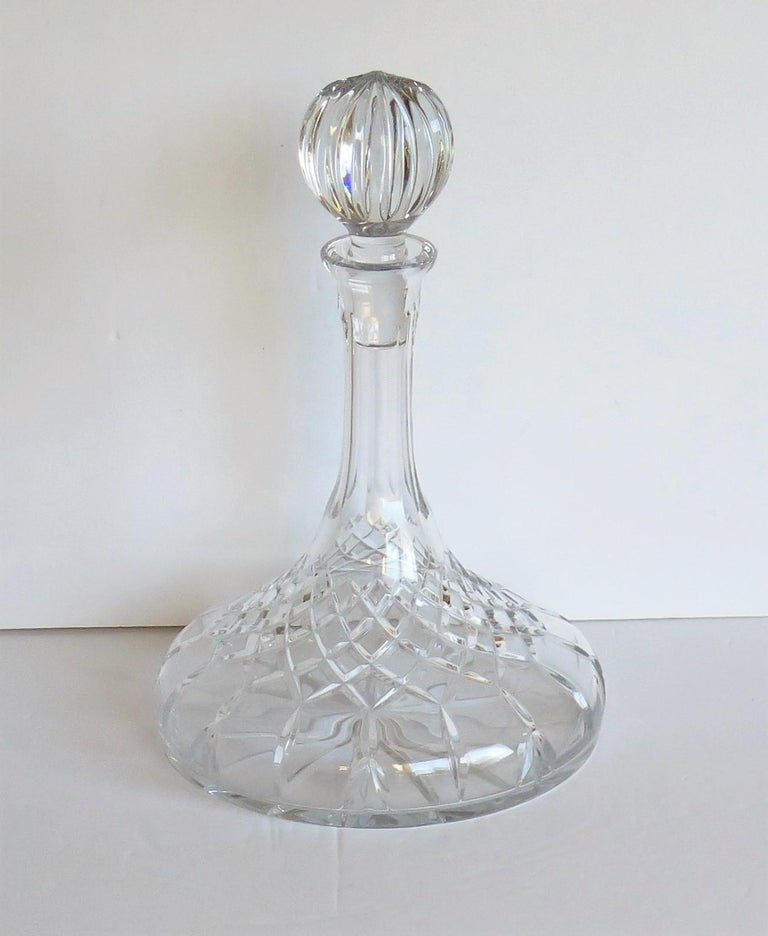 Fine Quality Large Crystal Lead Cut-Glass Ship's Decanter, English, circa 1930 at 1stDibs