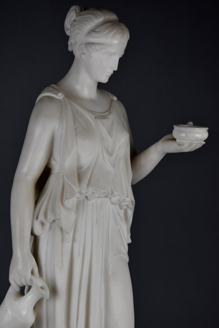 Fine Quality Mid-19th Century Carved Marble Figure of Hebe, Goddess of ...