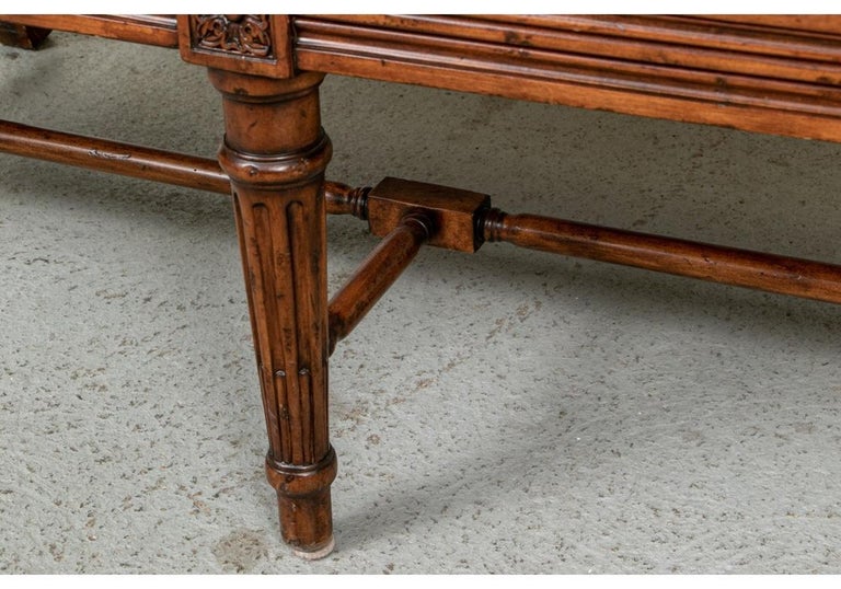 Fine Quality Pair of French Provincial Style Cane Back Benches at 1stDibs