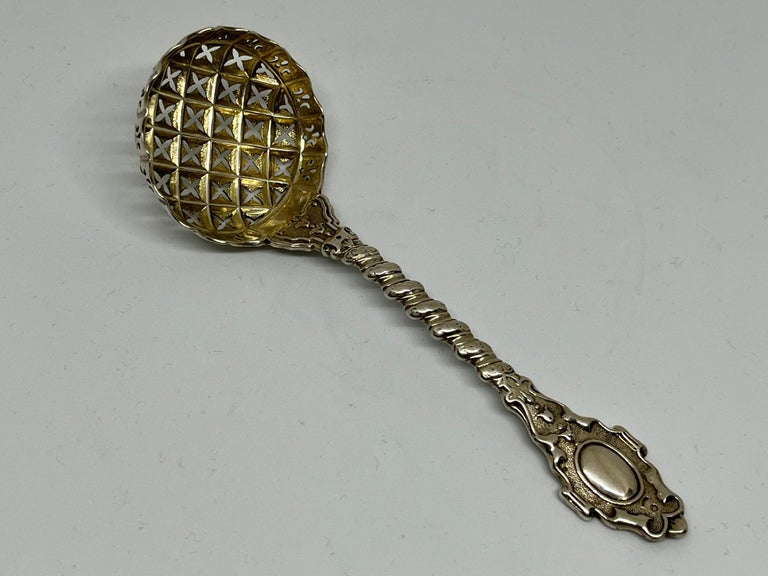 Fine Quality Victorian Cast Silver Sifter Ladle, London 1858 For Sale ...