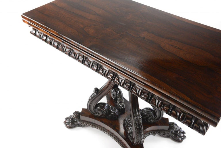 Fine Quality William IV Rosewood Card Table, Attributed to Gillows at ...