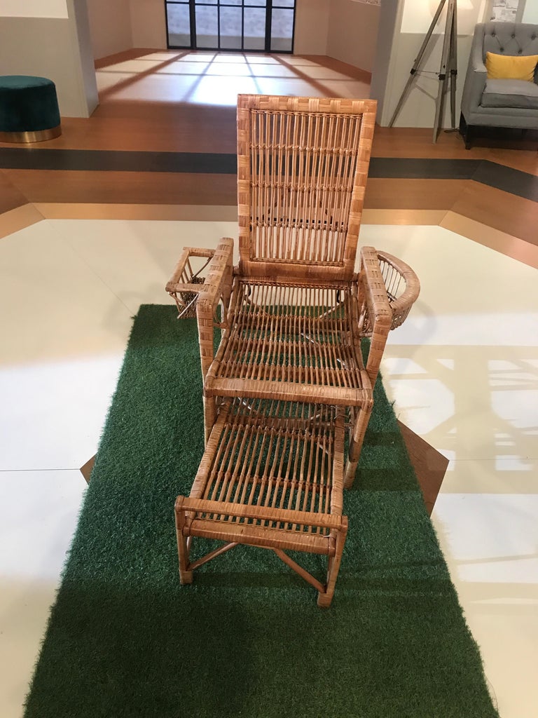 Fine Rattan Lounger circa 1900, Garden Chair, wicker chair at 1stDibs ...