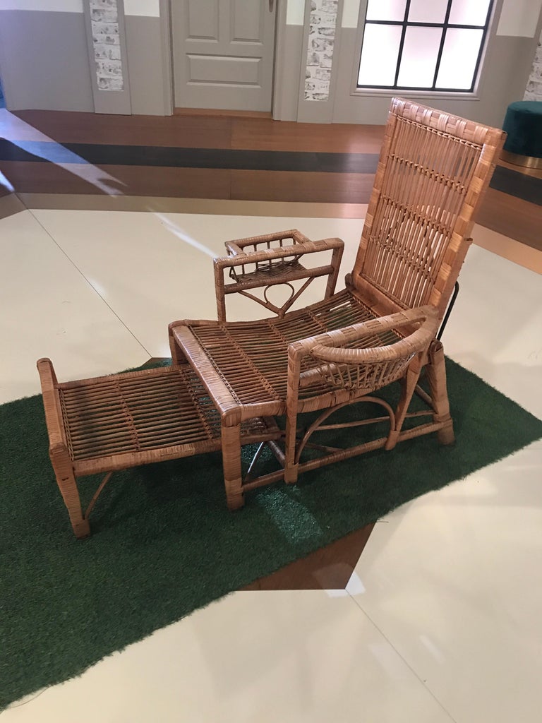 Fine Rattan Lounger circa 1900, Garden Chair, wicker chair at 1stDibs ...