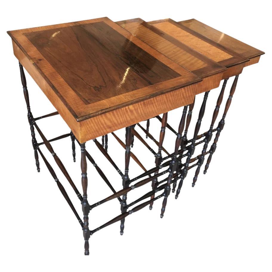 Nest of Regency Specimen Wood Tables by Gillows of Lancaster For Sale ...