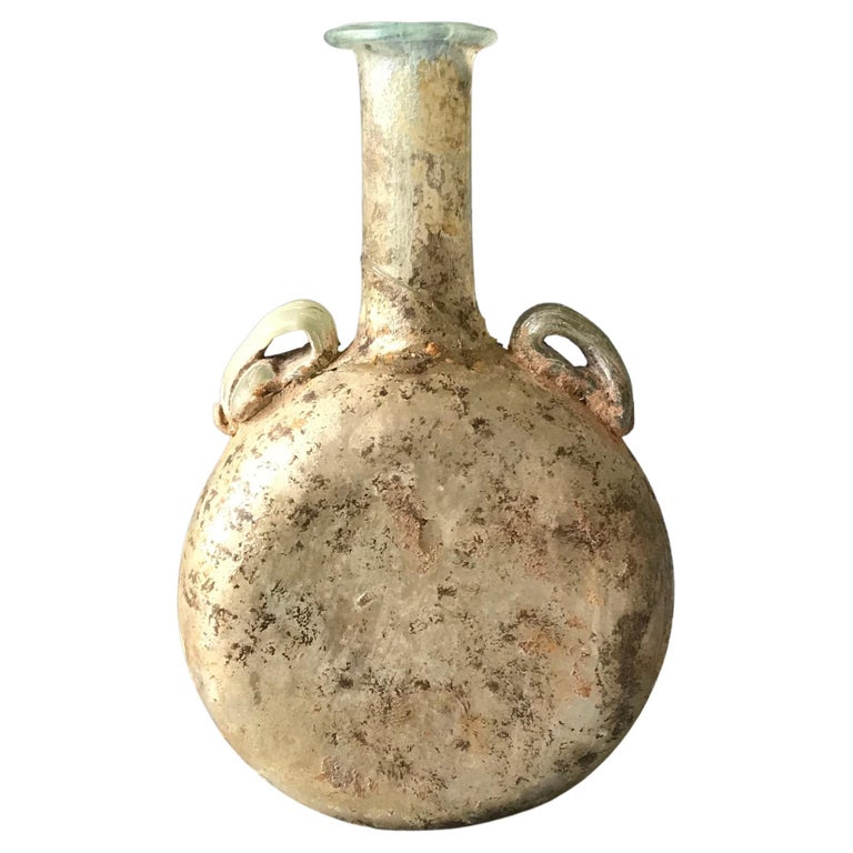 Roman iridescent glass flask antiquities ancient world antiques For ...