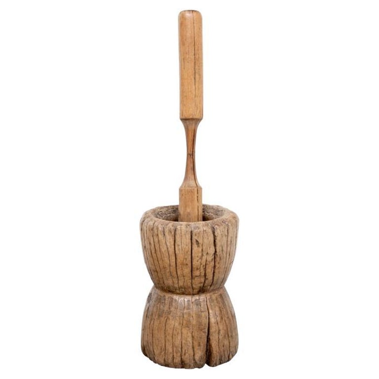 Fine Sculptural African Mortar And Pestle For Sale at 1stDibs