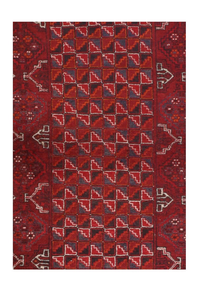 Fine Semi Antique Afghan Balouch Rug, Hand Knotted, circa 1930 at 1stDibs