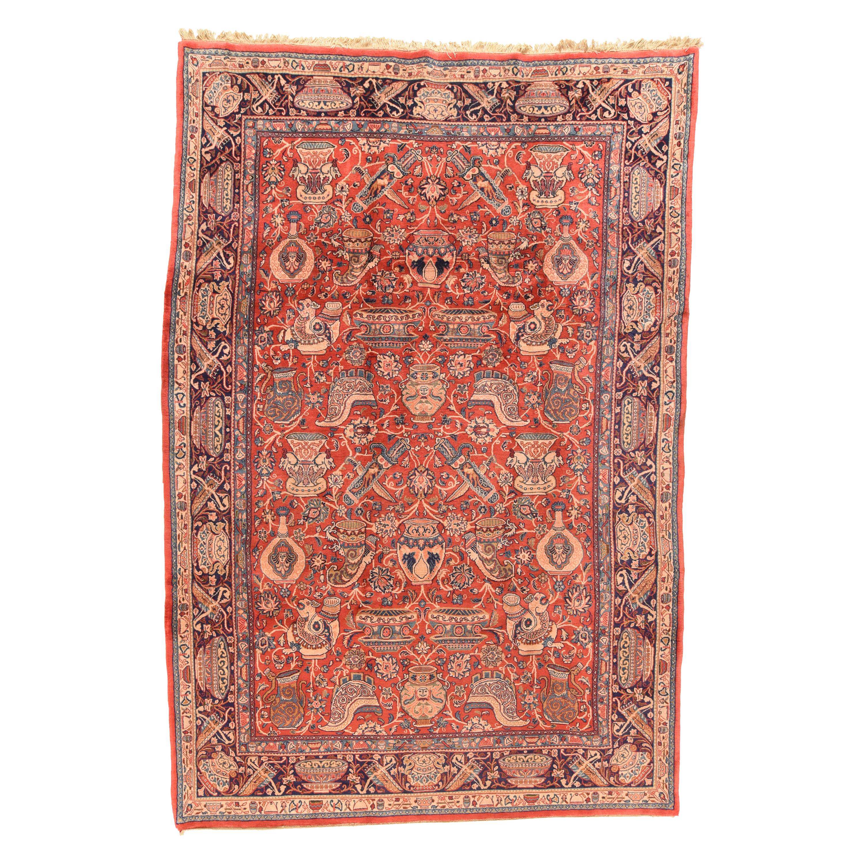 Vintage Persian Sarouk Rug at 1stDibs