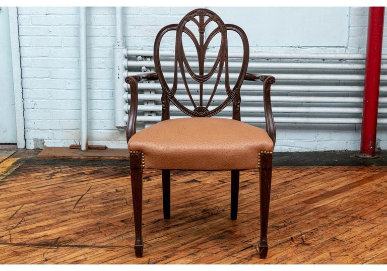Fine Set of 12 Sheraton Style Mahogany Dining Chairs at 1stDibs ...