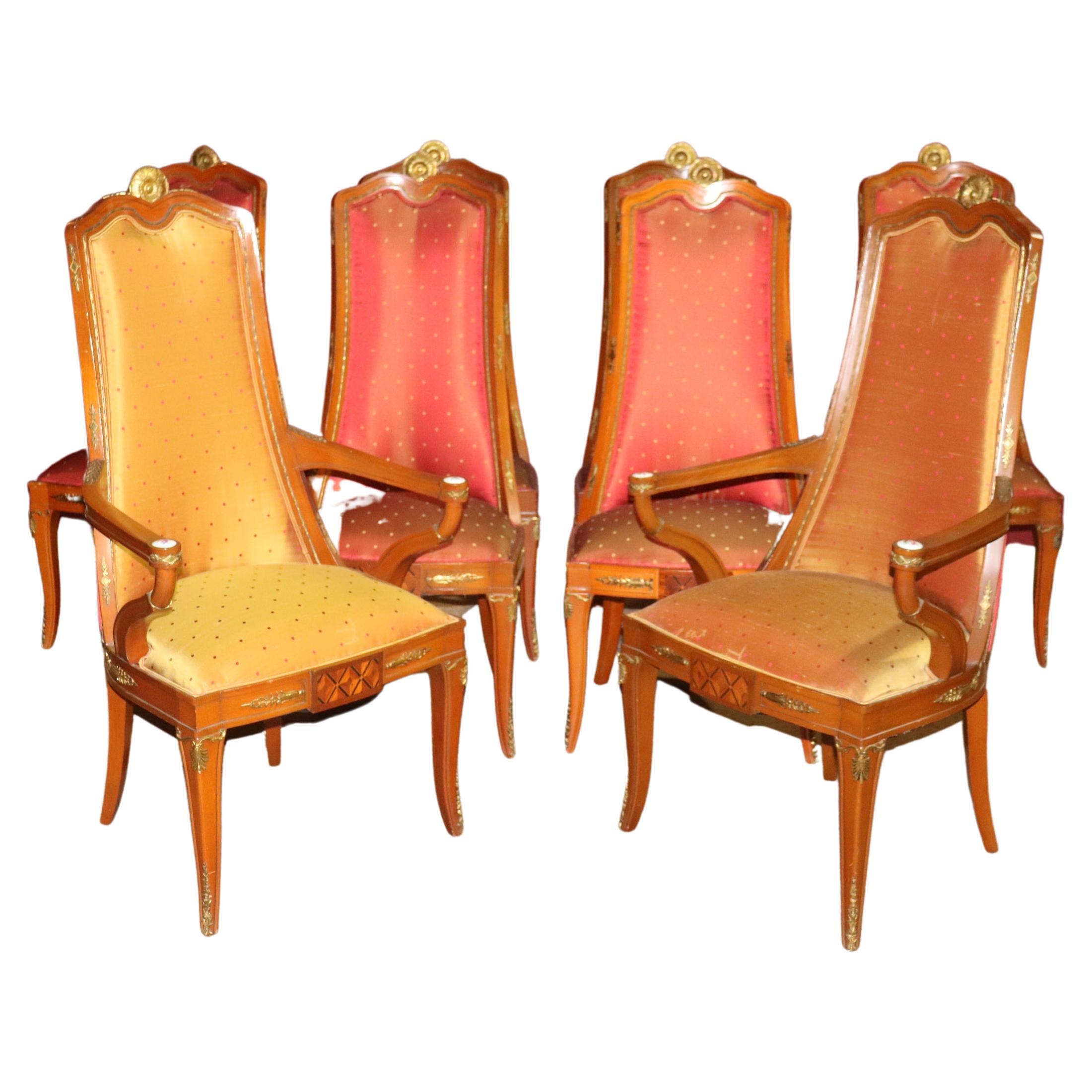 Fine Set of French Creme Painted Louis XVI Cameo Back Carved Dining ...