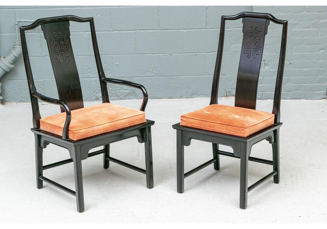 Fine Set of 8 Vintage Asian Style Dining Chairs by Century For Sale at ...