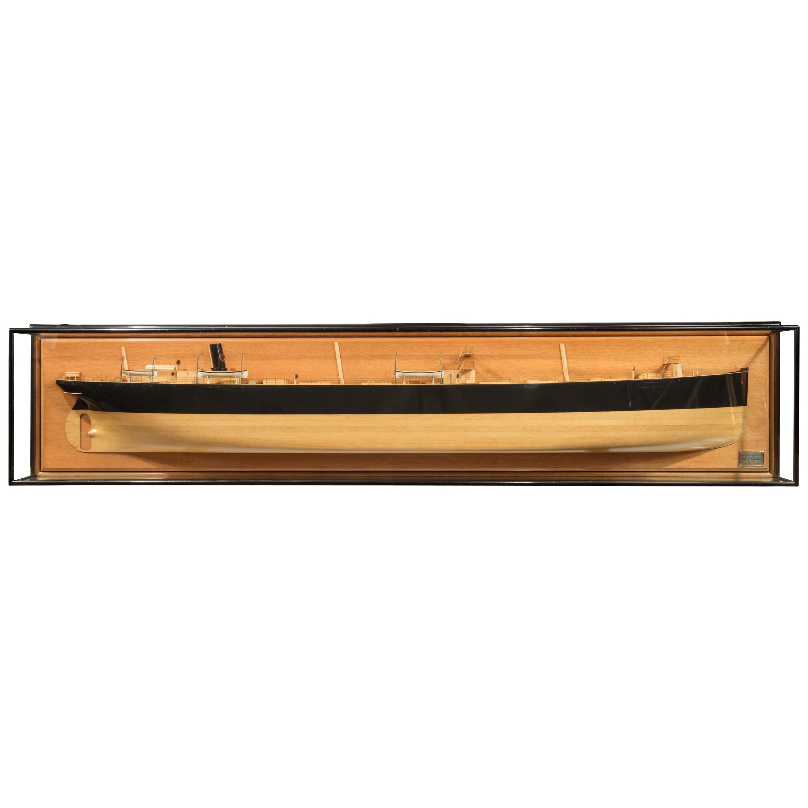 Nautical, American Builder's Half Hull Model from Maine at 1stDibs