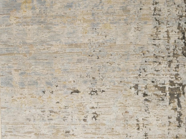 Fine Silk and Wool Modern Abstract Design Contemporary Rug For Sale at ...