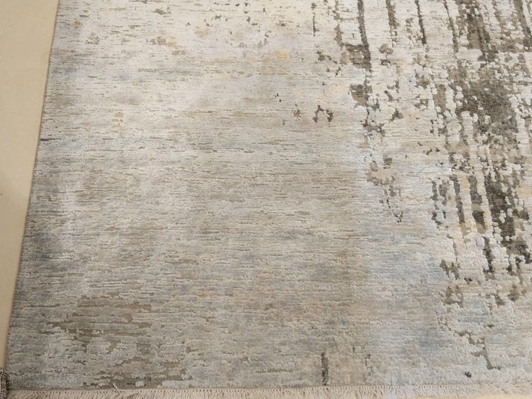 Fine Silk and Wool Modern Abstract Design Contemporary Rug For Sale at ...