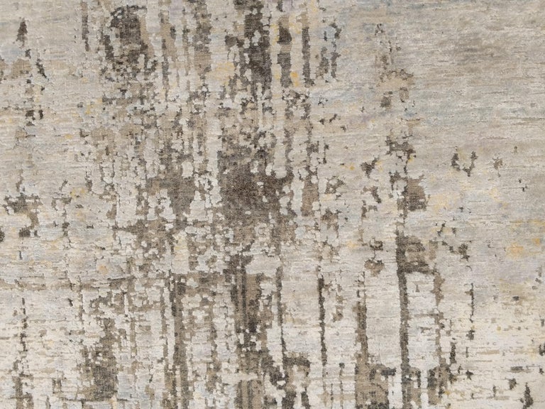 Fine Silk and Wool Modern Abstract Design Contemporary Rug For Sale at ...