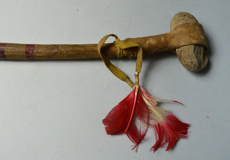 Fine small Native American Indian Plains Skull Cracker Club Ex Christie ...