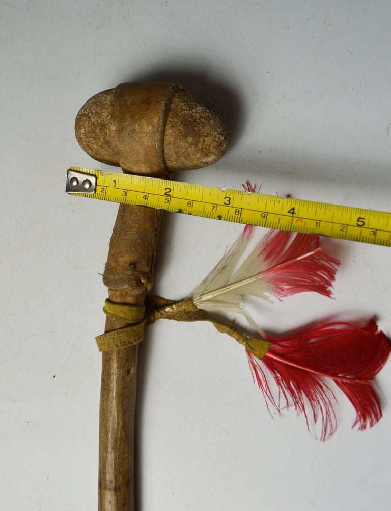 Fine small Native American Indian Plains Skull Cracker Club Ex Christie ...