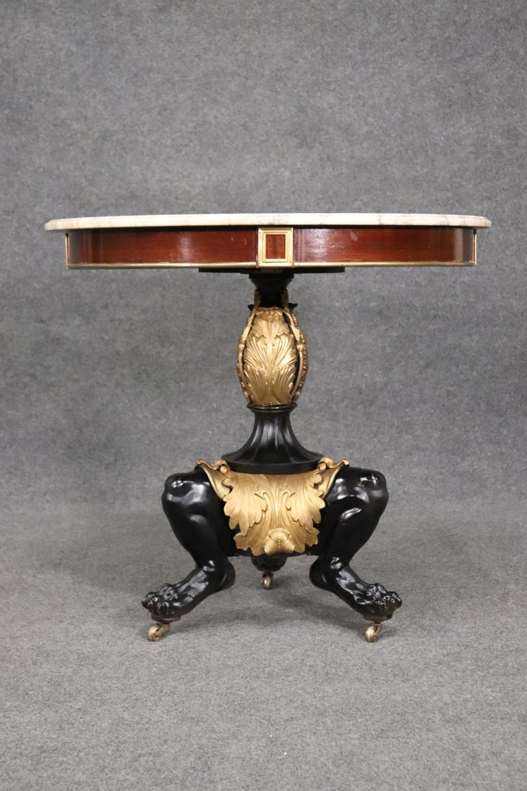 Fine Solid Bronze and Marble Russian Neoclassical Center Table, Circa ...