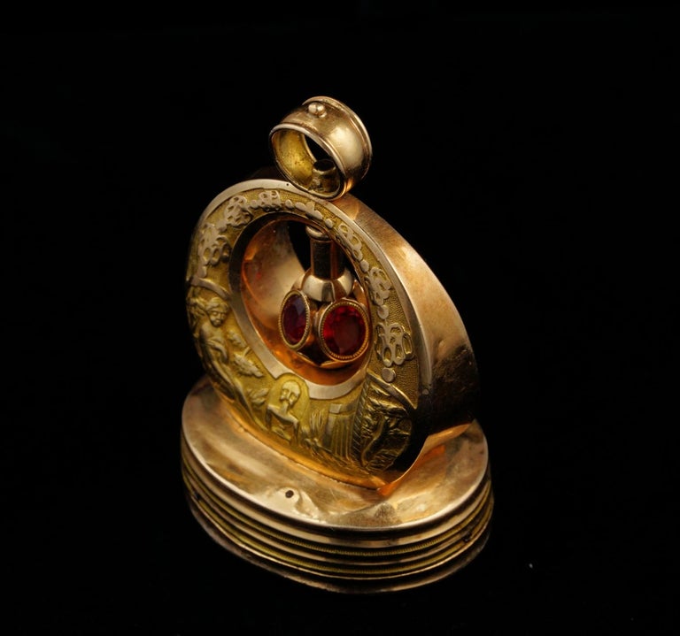 Fine Swiss Musical Fob circa 1810 Solid 18 Karat Gold Large Sized For ...