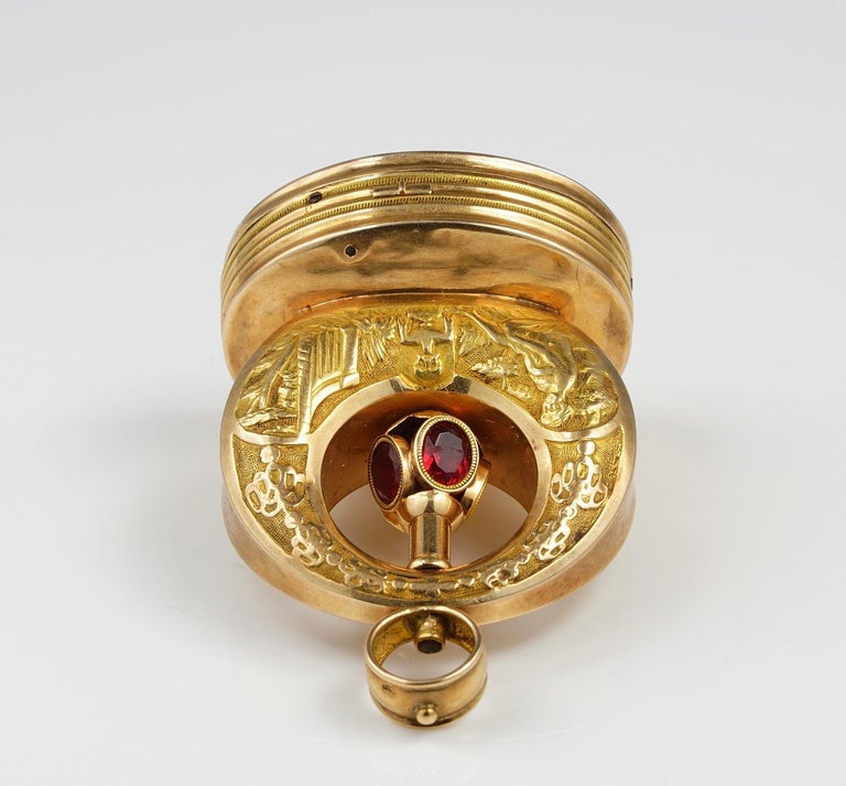 Fine Swiss Musical Fob circa 1810 Solid 18 Karat Gold Large Sized For ...