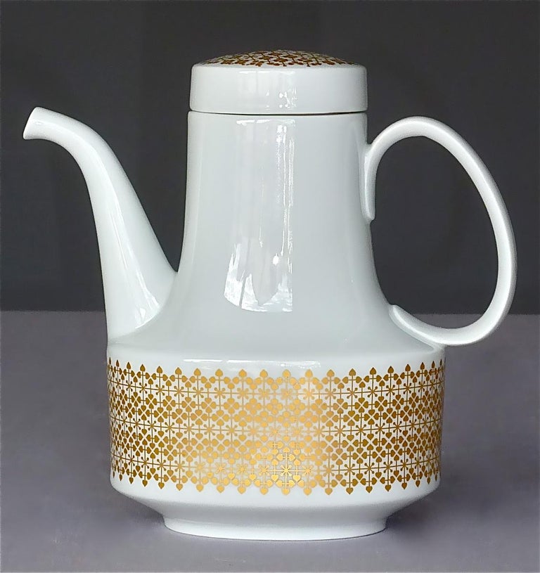 Fine Tapio Wirkkala Gilt White Porcelain Rosenthal Coffee Espresso Tea ...