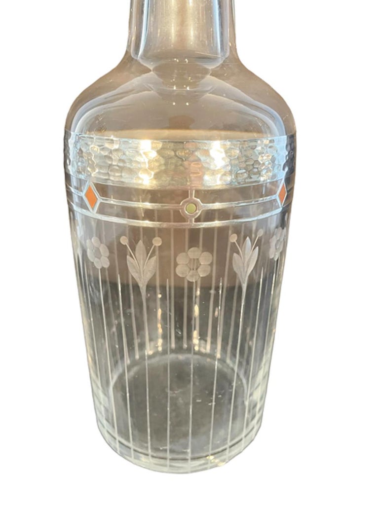 Fine Trio of American Silver Overlay and Etched Art Deco Back Bar ...