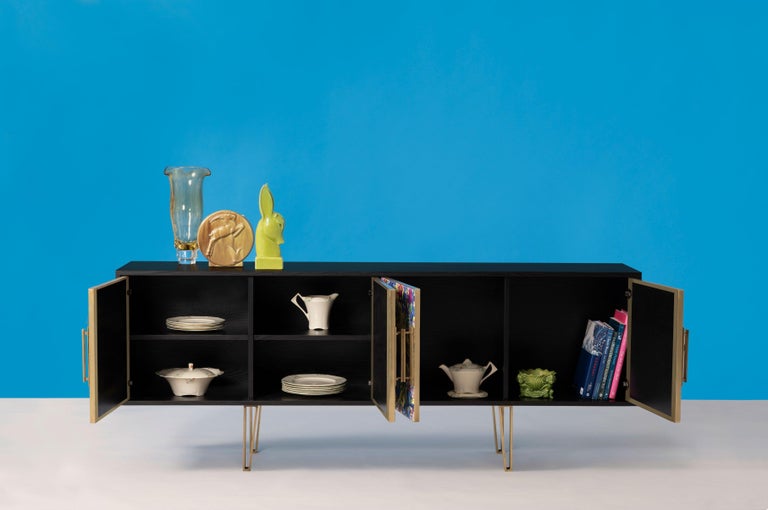 Fine Upholstered Contemporary Side Cabinet Made in England For Sale at ...