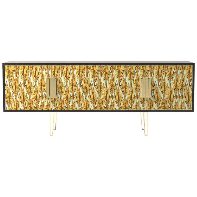 Fine Upholstered Contemporary Side Cabinet Made in England For Sale at ...