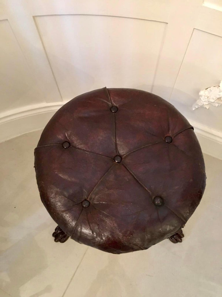 Fine Victorian Antique Carved Walnut Revolving Piano Stool at 1stDibs