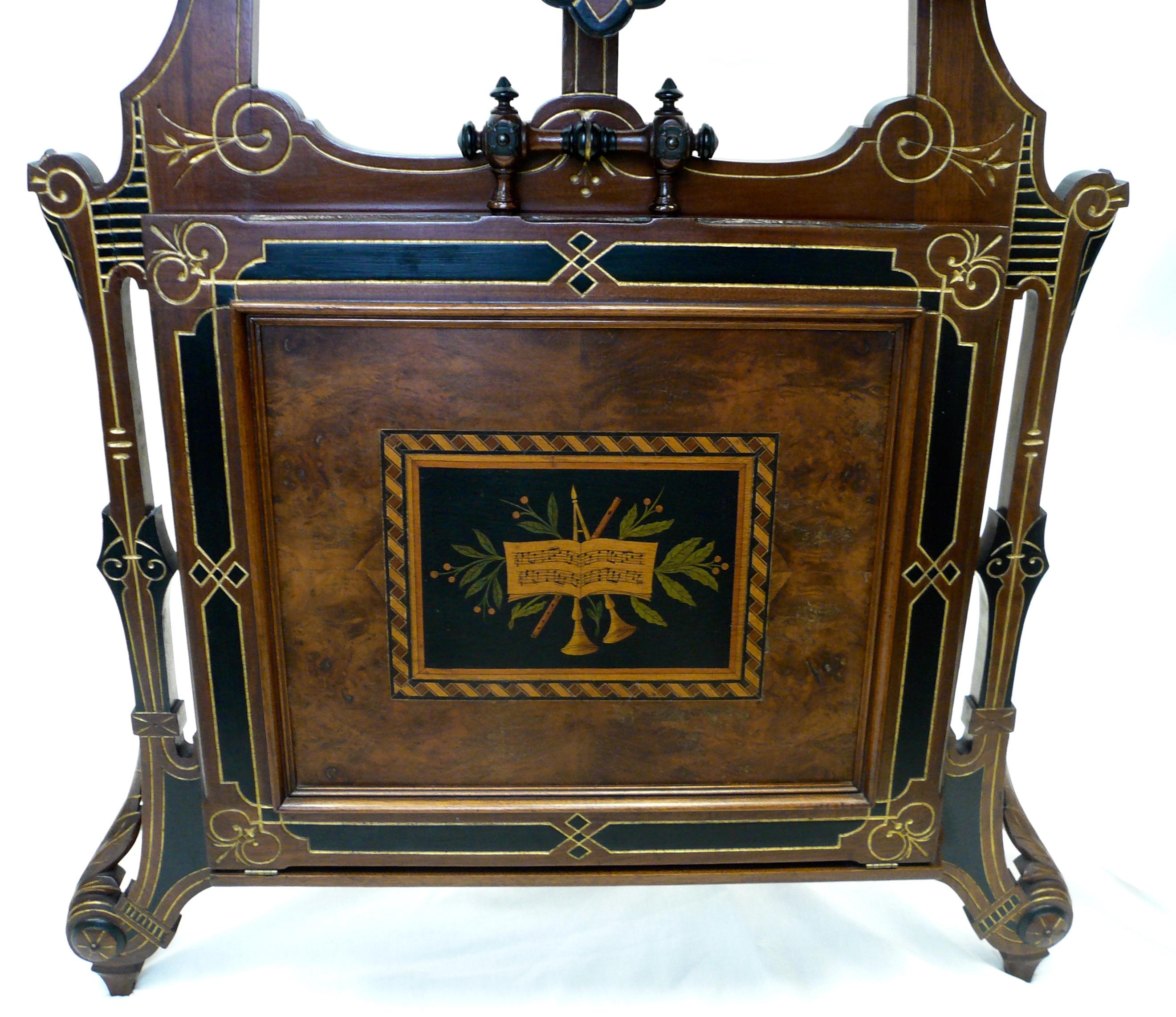 Fine Victorian Carved Walnut Adjustable Easel at 1stDibs