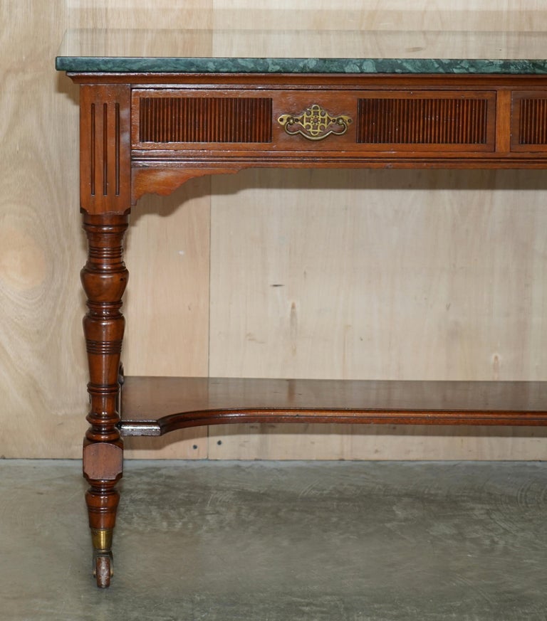Fine Victorian Jas Shoolbred Green Marble Topped Watchmakers Desk ...